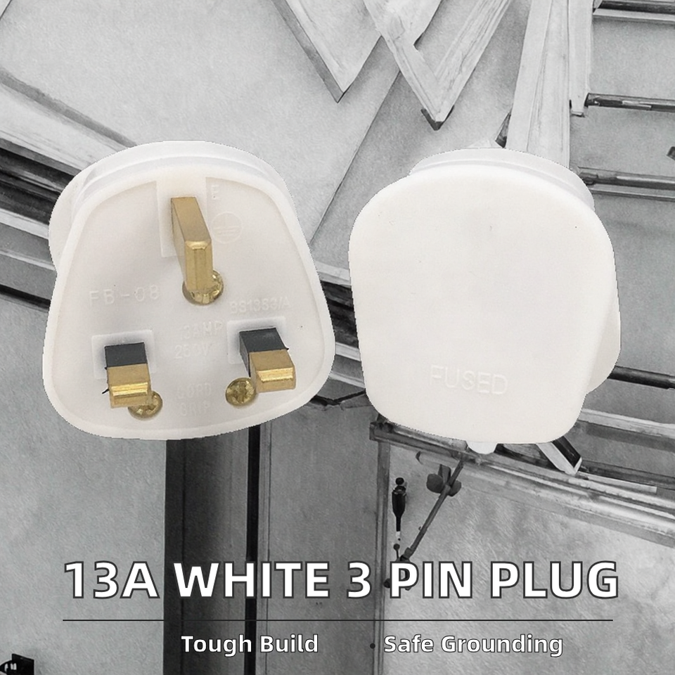 TOP 3 Pin British Plug 13A Fuse in White Color UK Standard NFC Network ...