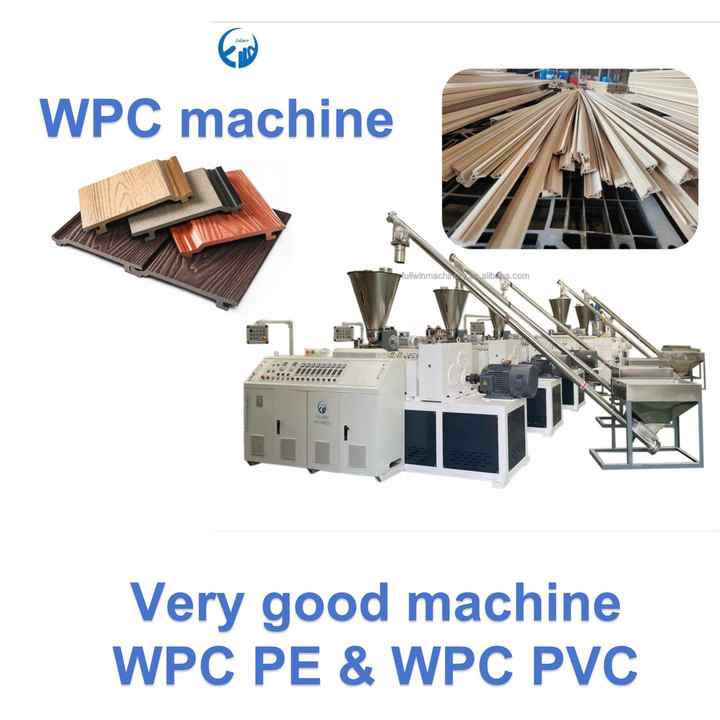 Wood Plastic Composite WPC PE Decking Floor Making Machine Fully Automatic WPC Profile Machine ...