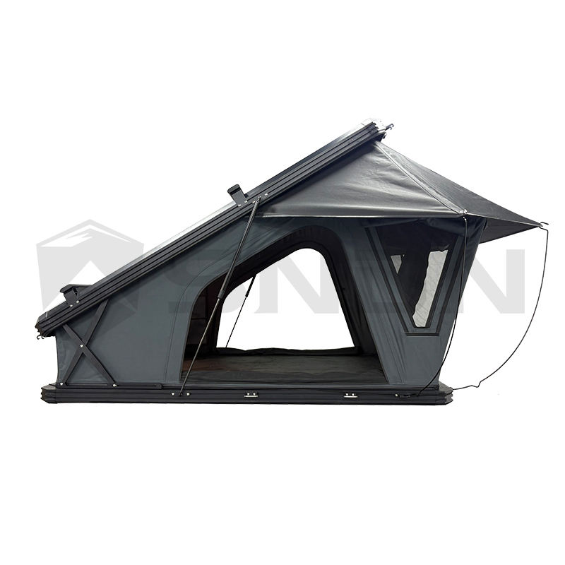 SNDN 4x4 X Hinge Aluminum Clamshell 4 Person Rooftop Tent Australia Hard Shell Top Roof Tent ...