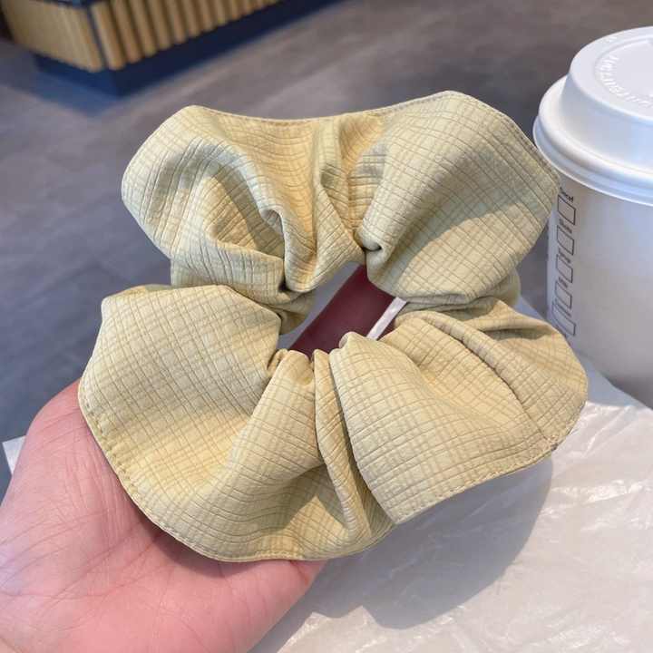 Spring Style Scrunchies Women Solid Color Fabric Hair Scrunchie Korean ...