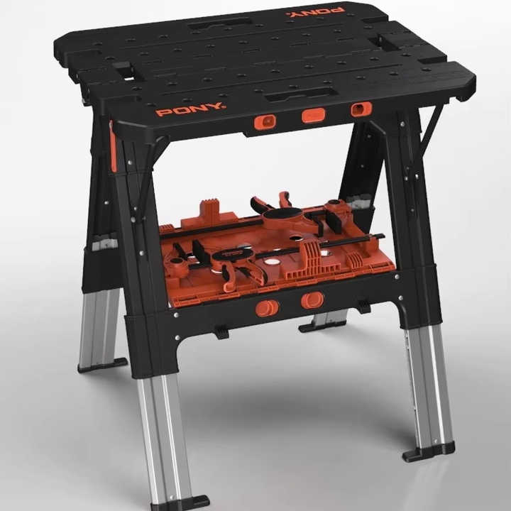 Multifunctional Folding Woodworking Workbench & Sawhorse, Easy Setup ...