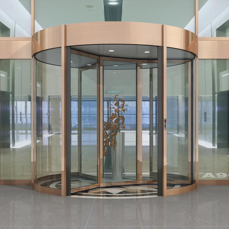 Hotel Automatic Three Wing Sensor Sliding Glass Door Revolving Door ...