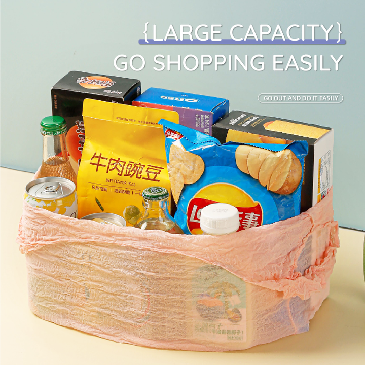 2025 New Reusable Stretch Elastic Shopping Bag Supermarket Bubble ...