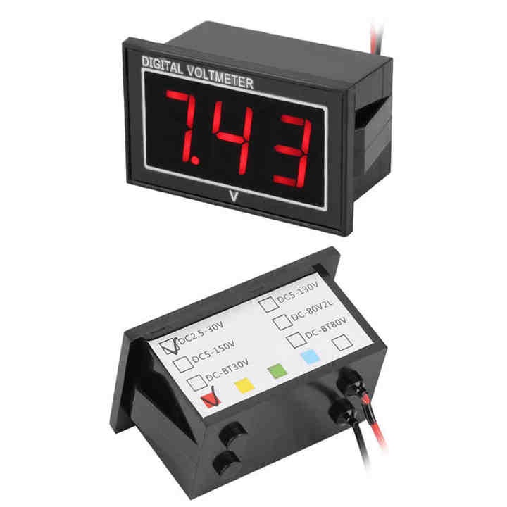 Wholesales 2 Wires Digital Voltmeter 0.56 Inch LED Display Waterproof ...