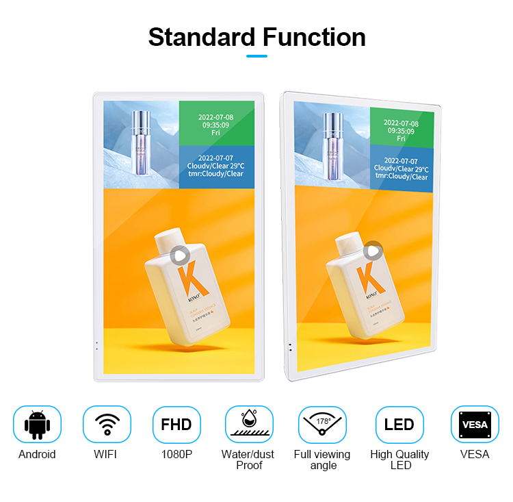 21 Inch Android Wifi Full HD 1080p Wall Mounted Flat Screen Tv Digital ...