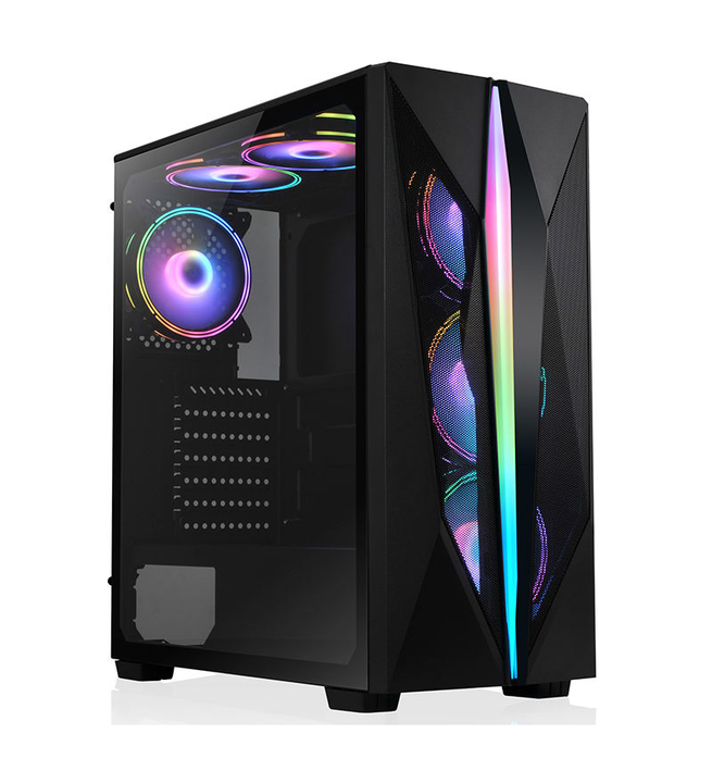 Computer Case RGB Fans Pc ARGB Casing Better Design Mesh with Rgb Strip ...
