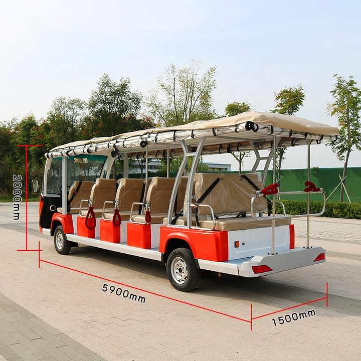 11-Seater Electric Sightseeing Bus with Heater and Air Conditioning for ...