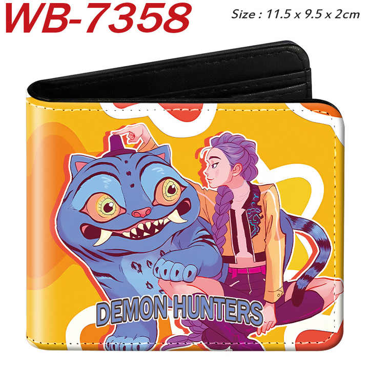 New K-POP Kpop Demon Hunters Folding Short Wallet Cartoon Cute Coin ...