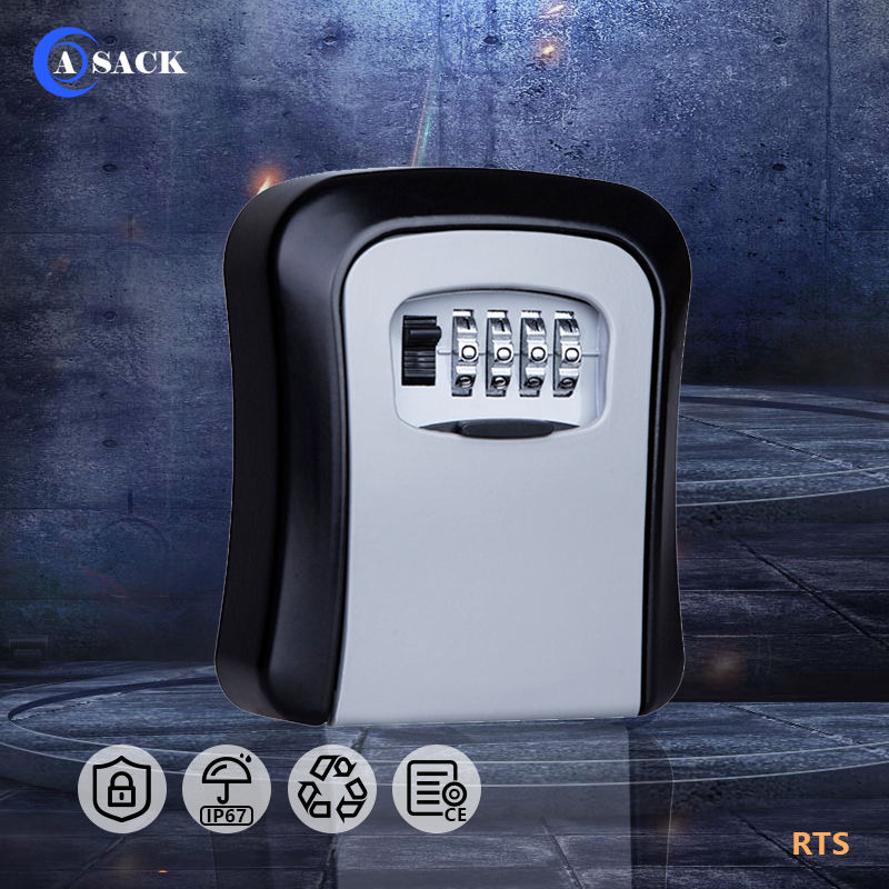 Asack Outdoor Lock Safe Realtor Box Wall Mounted Holder Box for Key ...