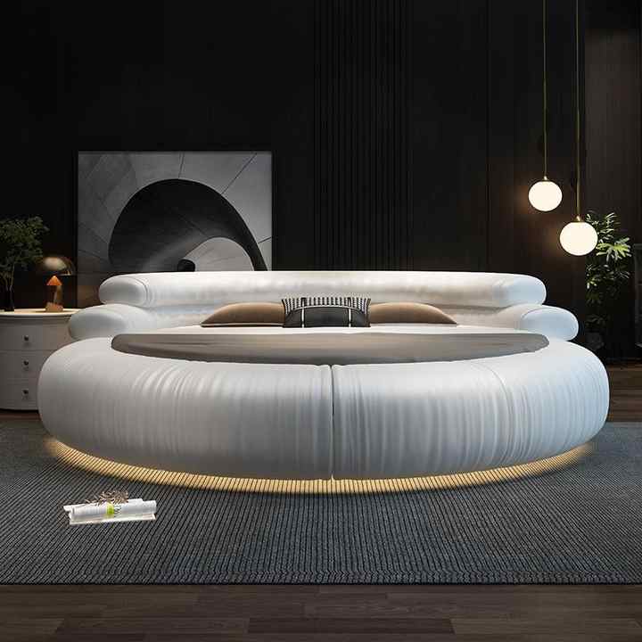 Luxury Italian Loft King Size Bed Frame - Storage & Style