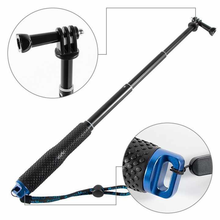 Aluminium Alloy Stabilizer Selfie Stick with Smooth Black Anodizing Wig ...