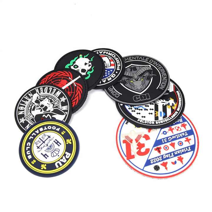 Pvc Rubber Patch Hook Loop Velcroes Badge Custom Pvc Patches for ...
