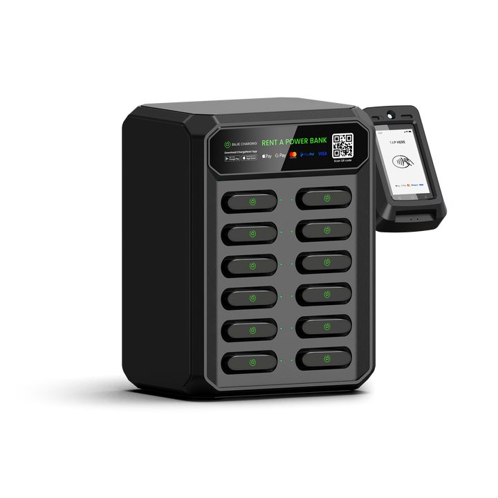 Commercial 12 Slots Sharing Power Bank Rental Station