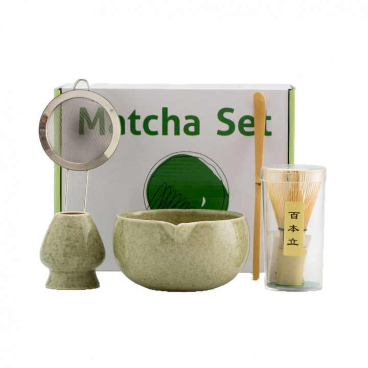Ceramic Matcha Bowl Set, Japanese Matcha Stand, Matcha Whisk, Diancha ...