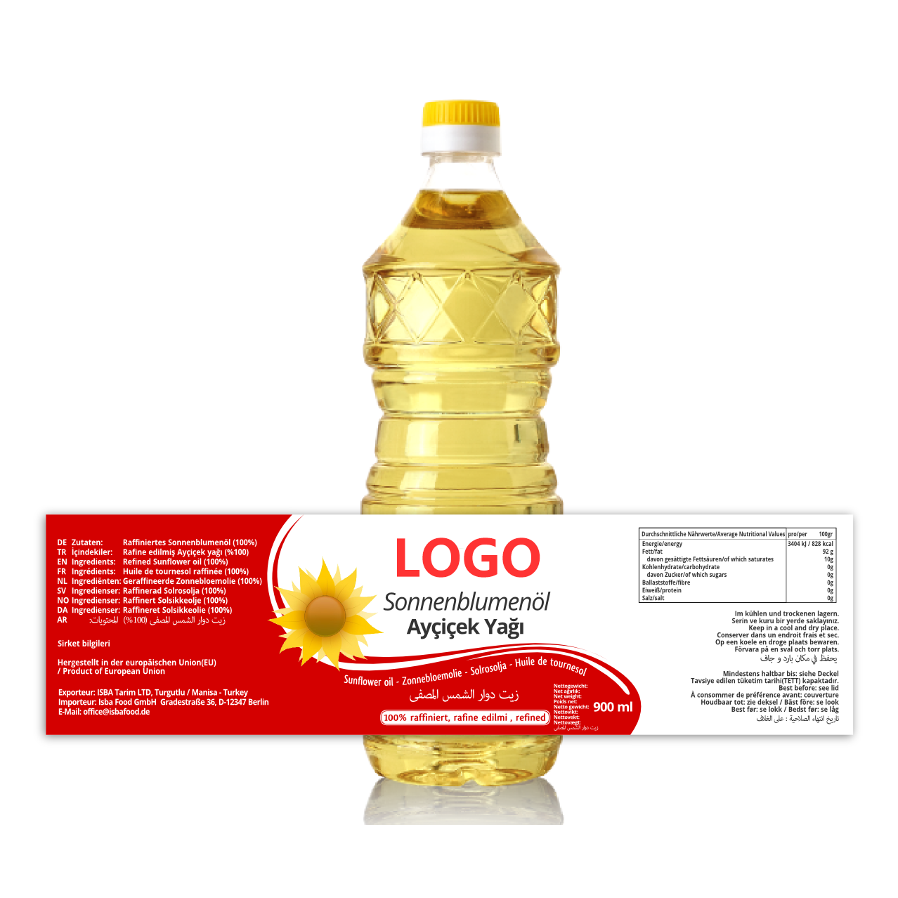 Custom Cooking Oil Bottle Labels - Waterproof & Durable