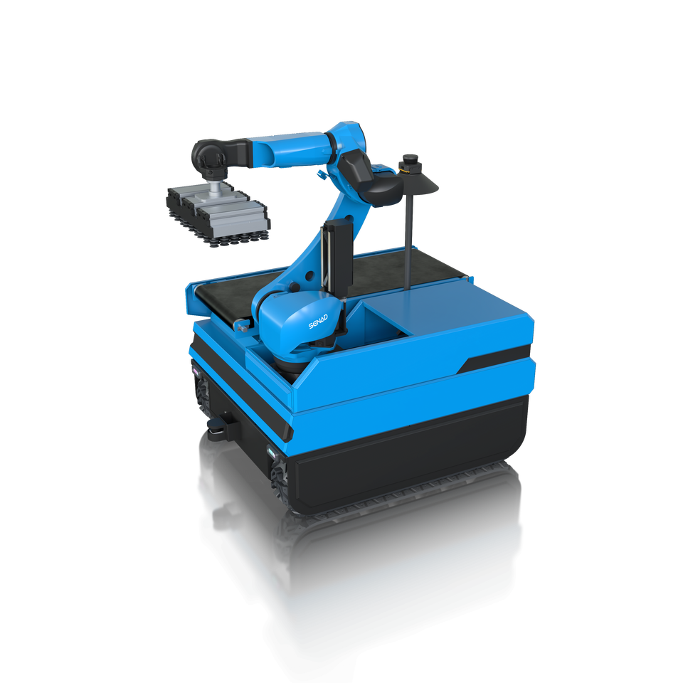 New Design Best-Selling Autonomous Delivery AMR Robot AGV with Robot Arm