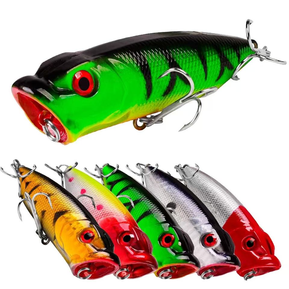 High Quality Printed 7cm Popper Lure 10g Floating PVC with Hooks for ...