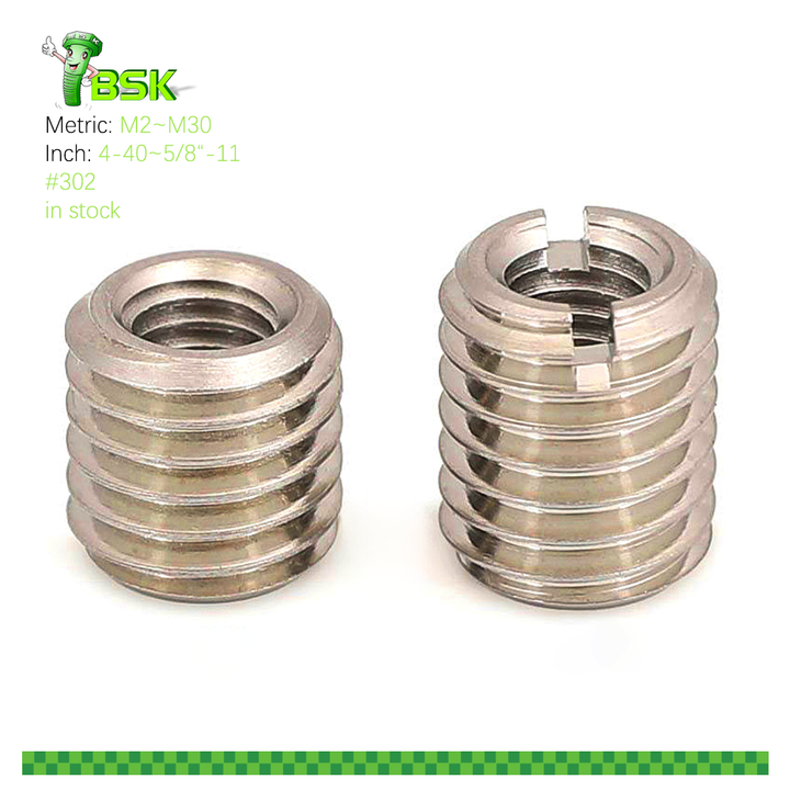Stainless Steel Slotted Self Tapping Thread Inserts