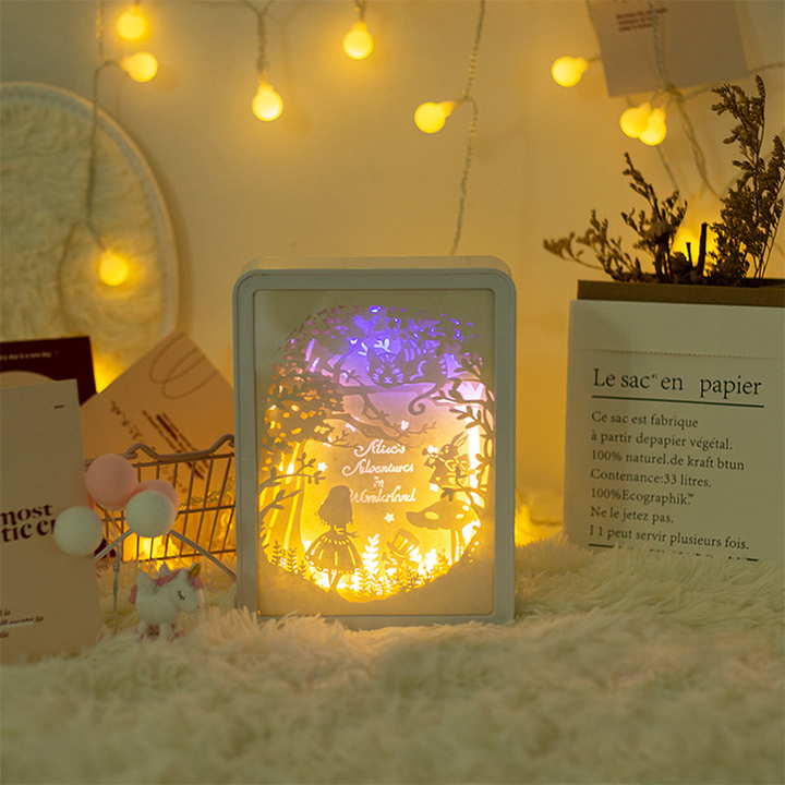 Creative 3D Paper Carve Patterns Designs Lamp Home Office Decor Led ...
