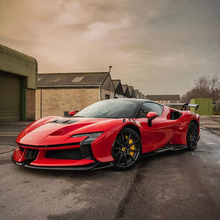 For Ferrari SF90 Upgrade SF90XX dry Carbon Fiber Body Kit Front bumper ...