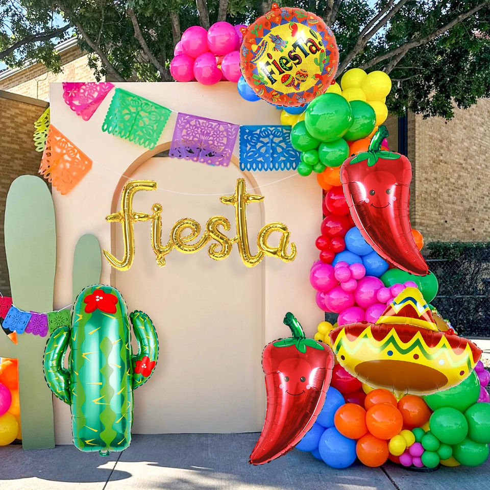2026 Fiesta Party Decoration Balloons Mexican Fiesta Party Decorations ...