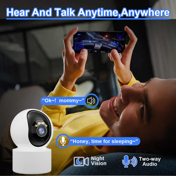 3MP 5MP Cam Night Vision IP Camera Wireless Auto Tracking 360 Degree ...