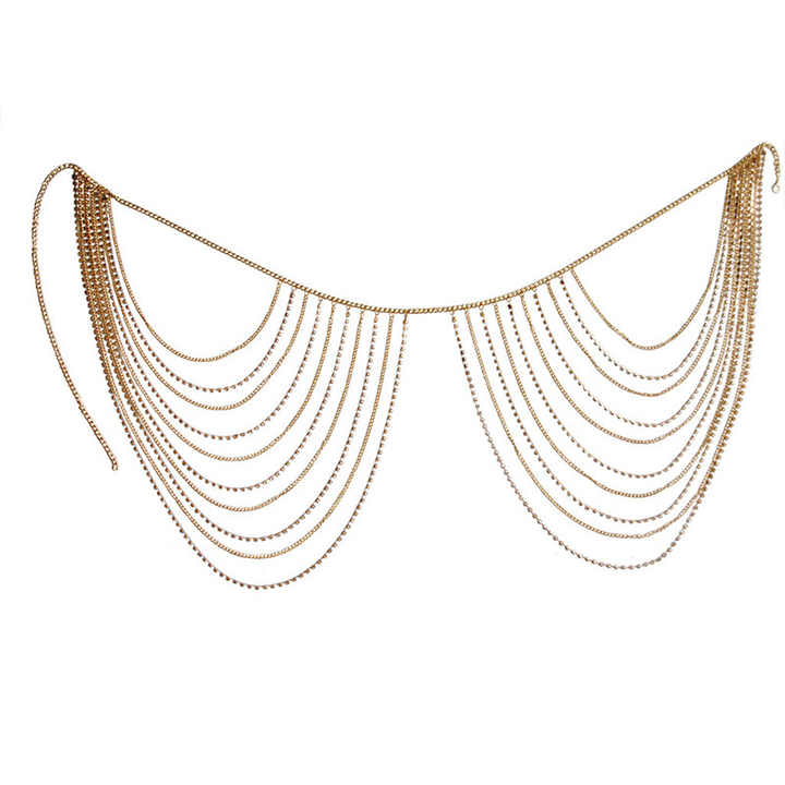 Summer Gold Plated Diamond Body Chain Sexy Belly Chain for Women for ...