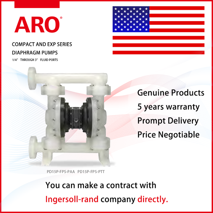 Ingersoll Rand ARO EXP Series Low Shear PD15P-FPS-PTT Corrosion Resistant Industrial Diaphragm ...