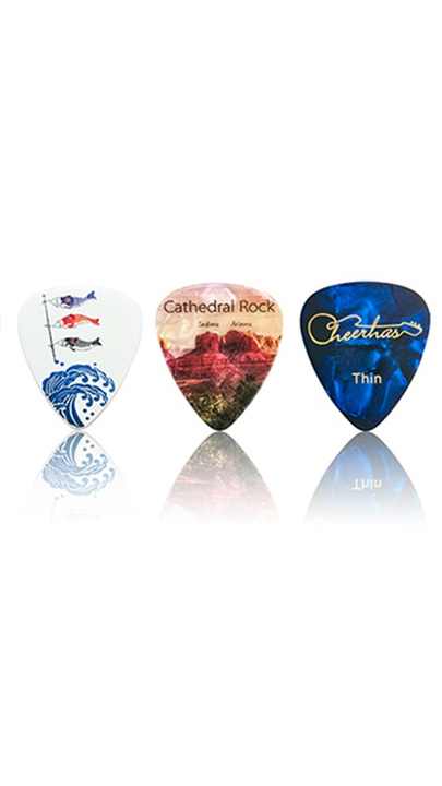 Custom Guitar Picks - Celluloid 0.46 to 1.5mm Thickness