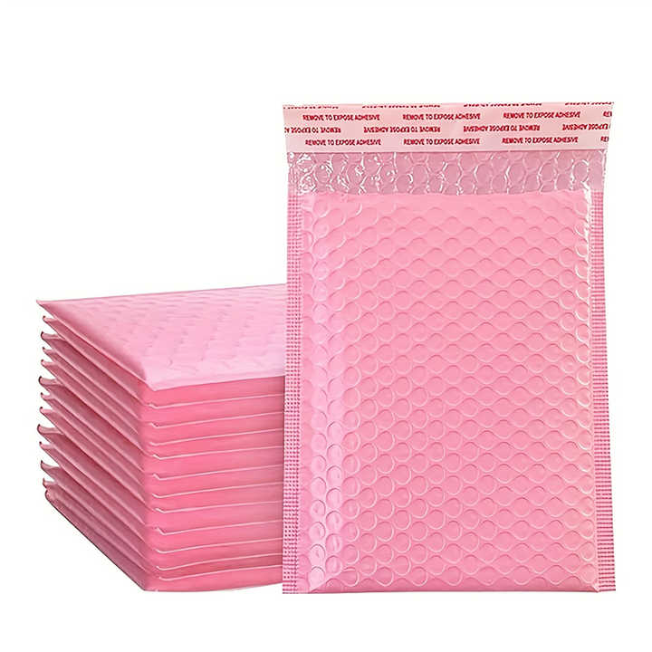 Custom Pink Anti-Pressure Bubble Bag Set Self-Seat Padded Foam ...