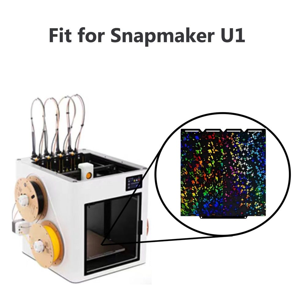 For Snapmaker U1 Build Plate PEF Star PEF Flake 270x270mm Double-Sided ...