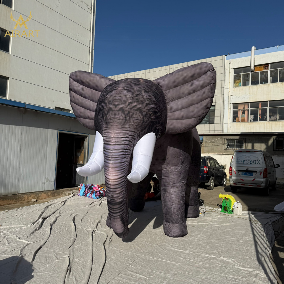 Inflatable Wild Elephant Model,Large Outdoor Animal Decor for Carnival ...
