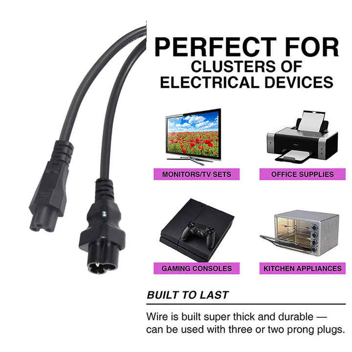 IEC C13 to IEC C6 Power Cords Extension Ac Cord Electric Retractable ...