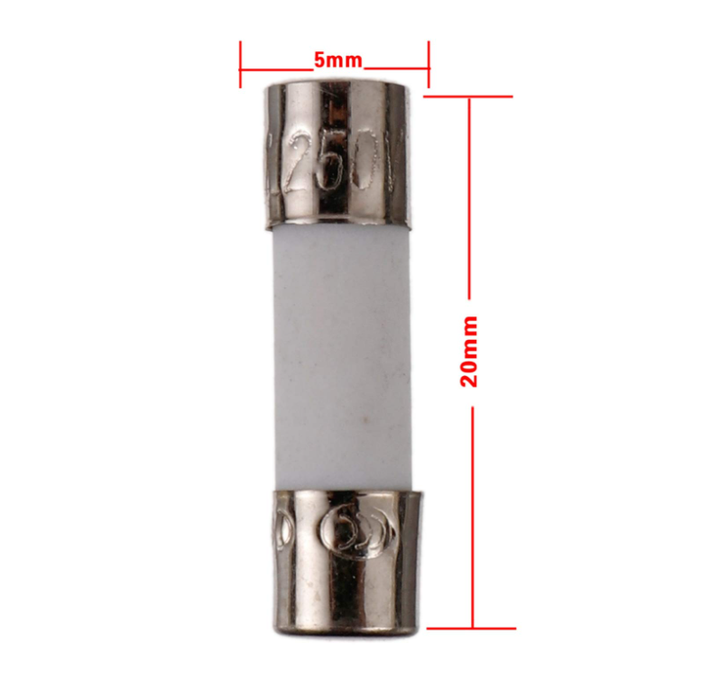 6.3A 250V Slow-Blow Ceramic Fuses - Reliable Protection