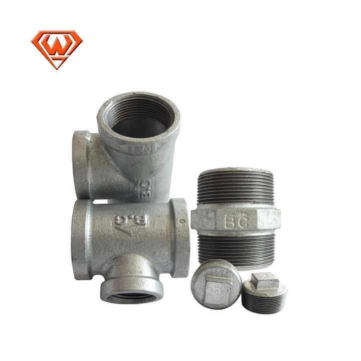 Pipe Connection Banded Gi Cast Iron Tee Nipple Plug Fitting