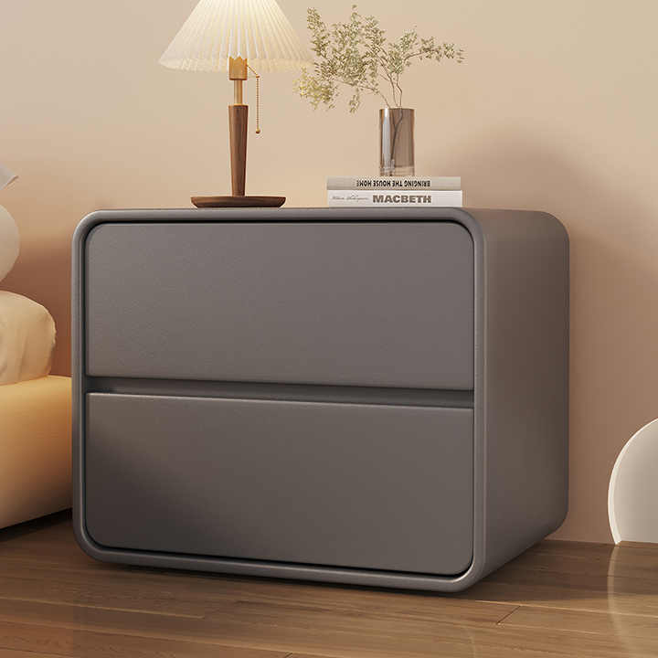 Minimalist Bedside Table - Solid Wood Japanese Style