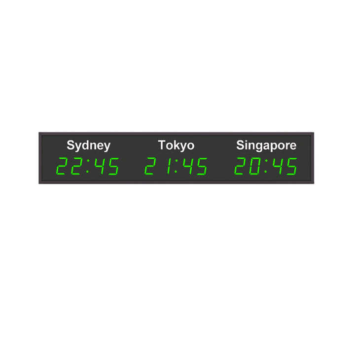 CHEETIE Custom International Time Clock - Multi Zone Digital