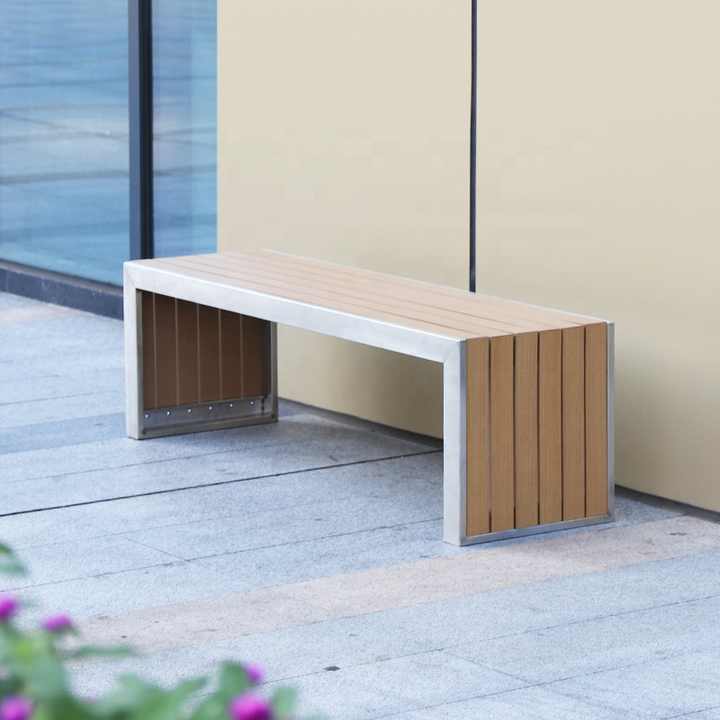 Factory Cheap Modern Garden Bench Metal Plastic Wood Street Seat 1.5m,1 ...