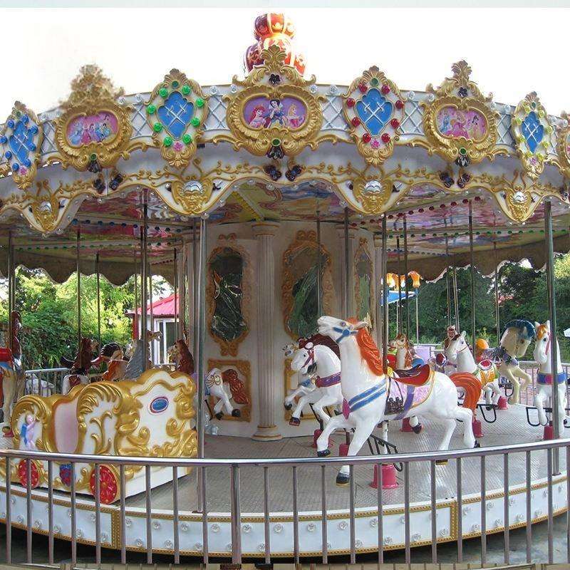 24-seat Metal & Fiberglass Carousel for Outdoor & Indoor Use Children ...