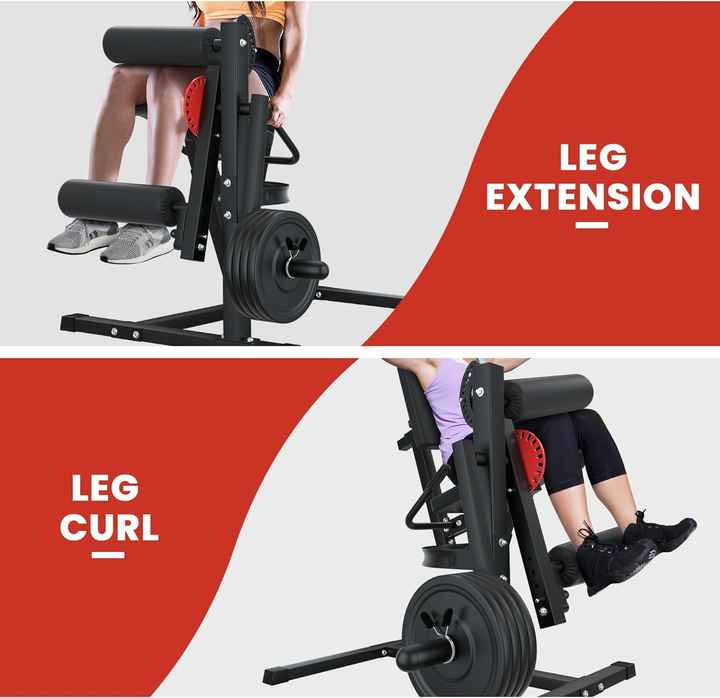 Zyfit Adjustable Plate Loaded Leg Extension and Curl Machine for Leg ...