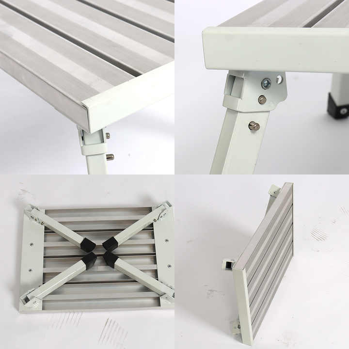 Portable lightweight aluminum single step stool ladder anti-slip foot ...