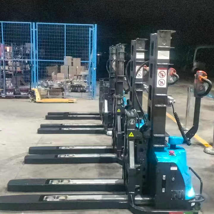 Self Loading Stacker 500kg 700kg 1000kg Semi Electric Self Load Electric Pallet Truck for Cargo ...