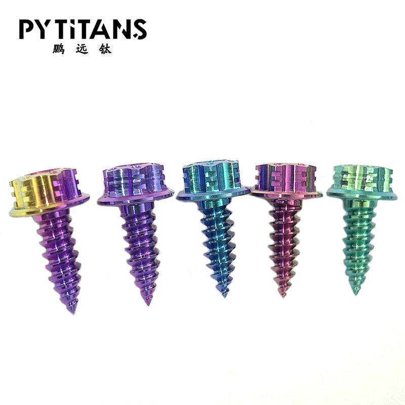 Self-tapping Screws GR5 Titanium M5*15mm Flower-shaped Self-tapping ...