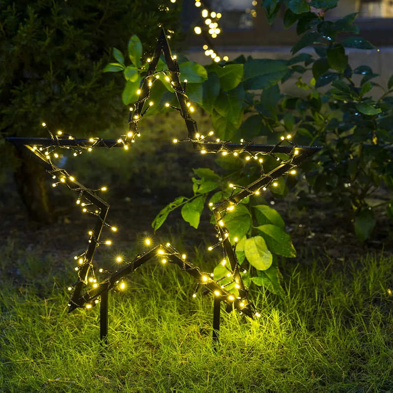 NY011022 Iron Metal Star Frame LED garden Lights-Taizhou Deco-Maker ...