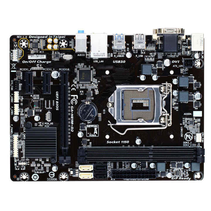 Used H81 Motherboard - GIGABYTE H81M-DS2 Intel Chipset