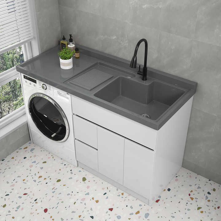 Modern Laundry Cabinet for Washing Machine - Stylish & Space-saving