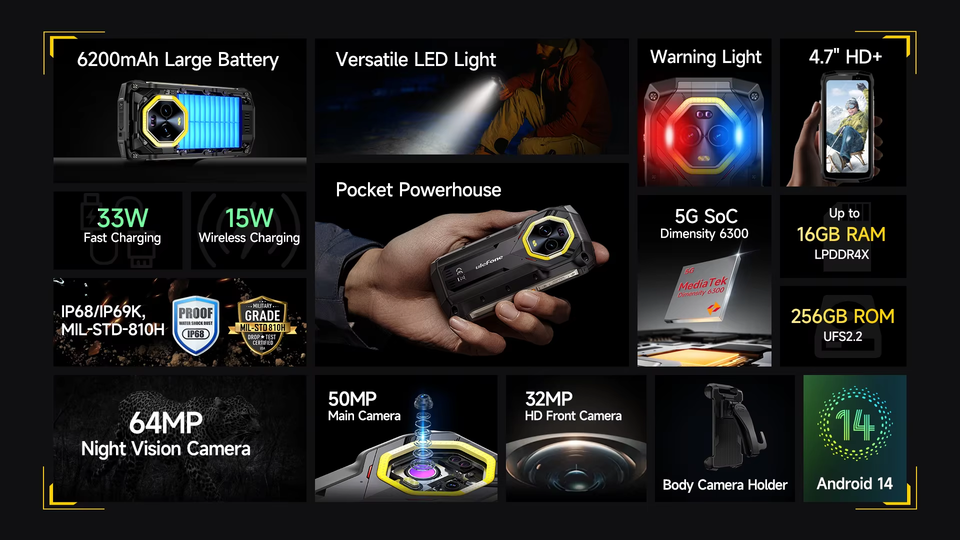 Ulefone Armor Mini 20 Pro - Rugged 5G Smartphone