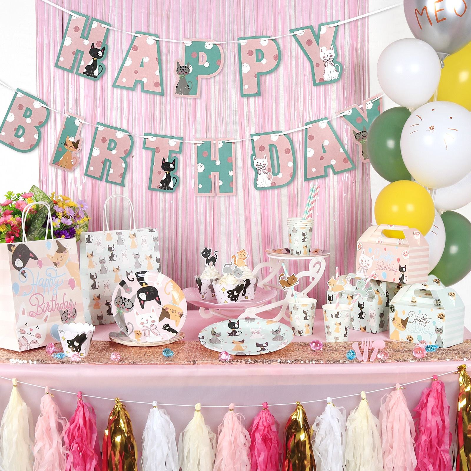 Wholesale & Custom cat themed birthday party supplies from Global ...
