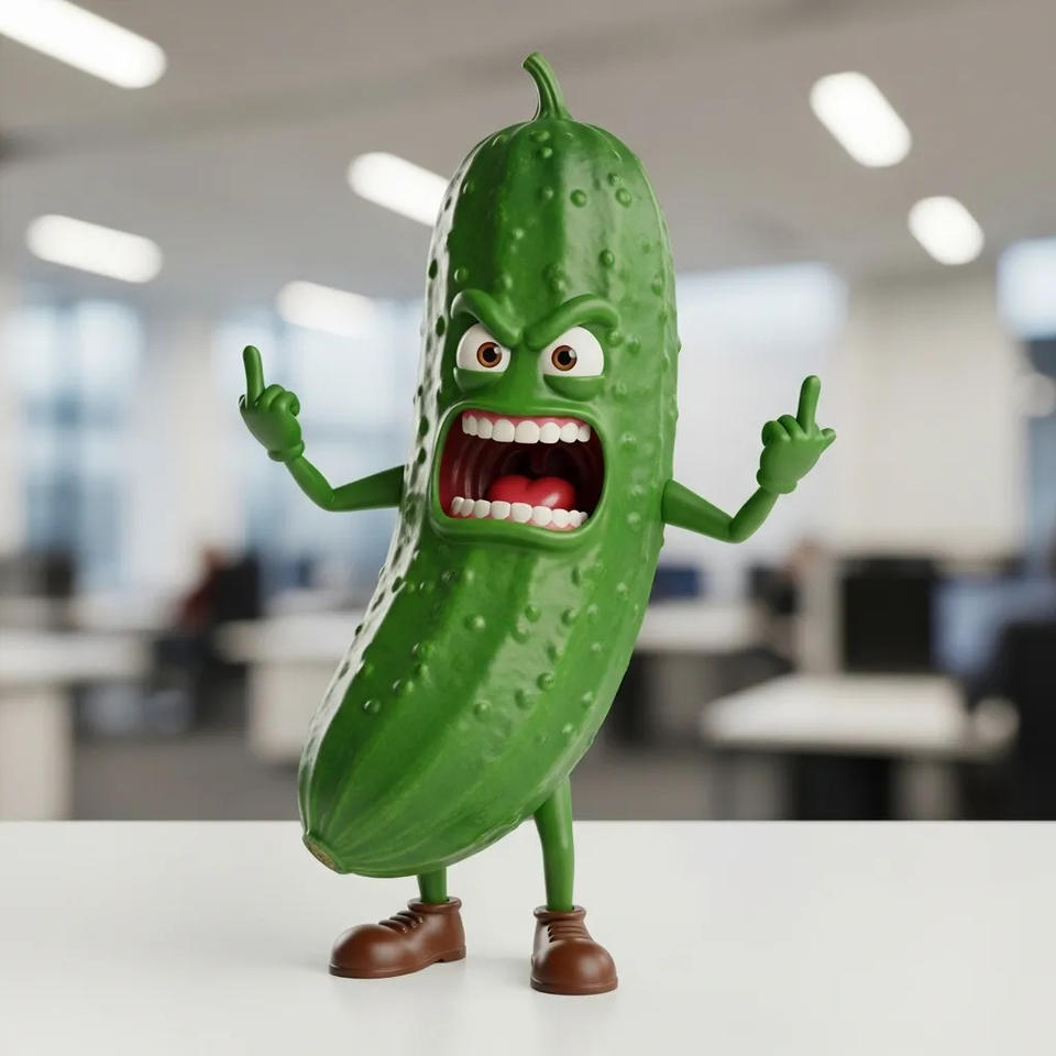 Rebellious Fruit Character Model Ornaments Decoration Angry Fruit ...