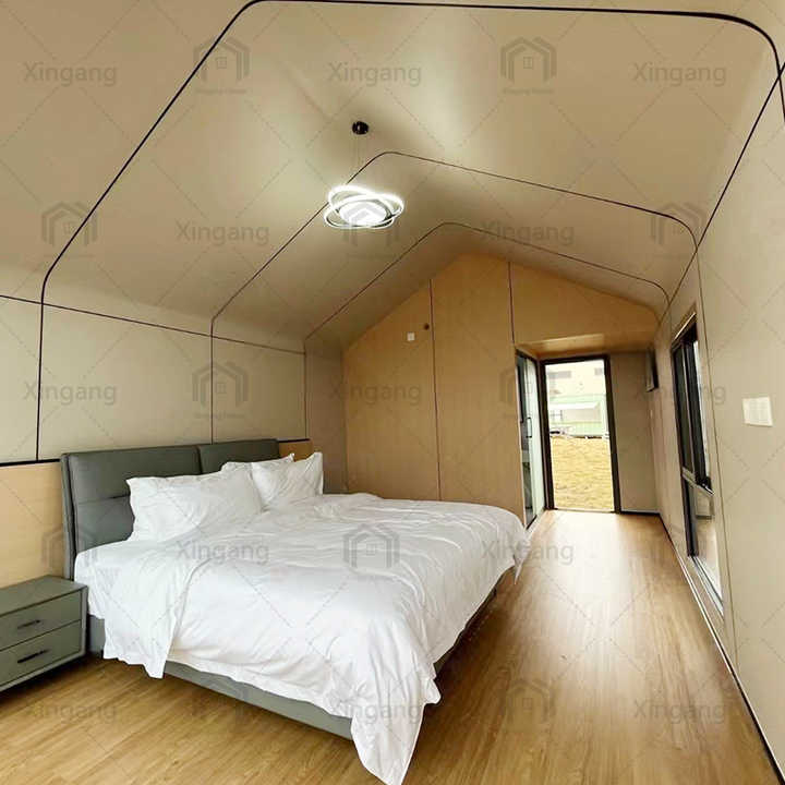 Modular Camping Capsule Container Waterproof Prefab Tiny Steel Villa ...